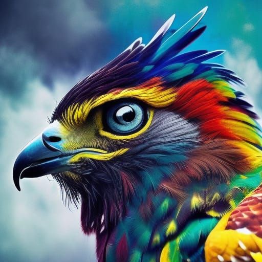 Colorful Hawk - AI Generated Artwork - NightCafe Creator