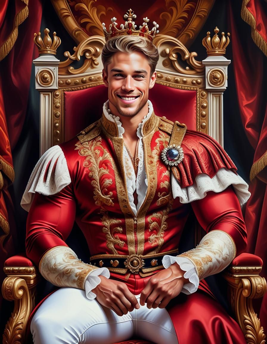 Young prince on a throne - AI Generated Artwork - NightCafe Creator