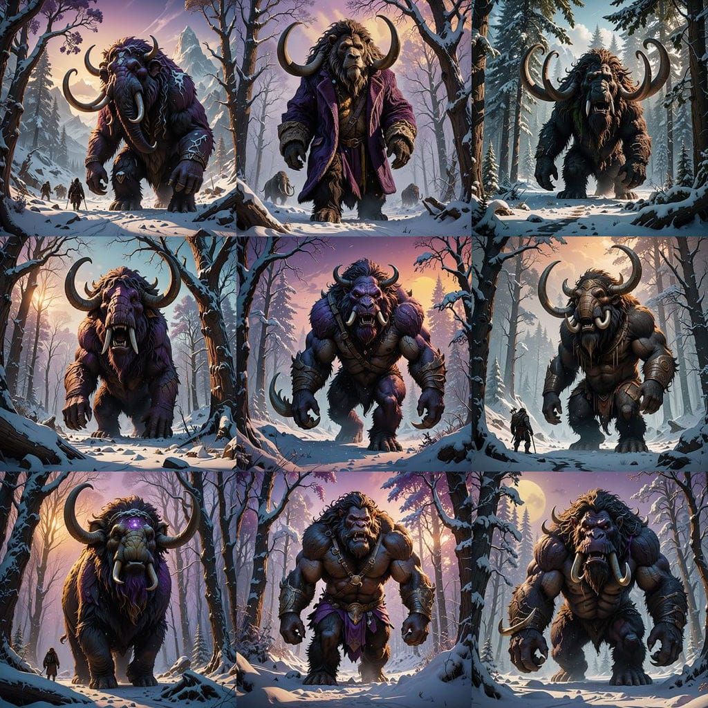 "The Giant, Furry, Cave Beasts of The North Mountain Forest"