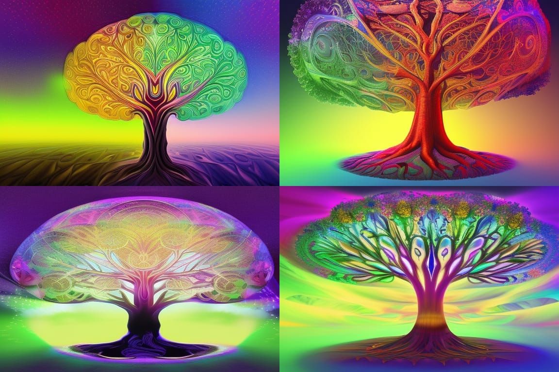 Cosmic Trees - AI Generated Artwork - NightCafe Creator