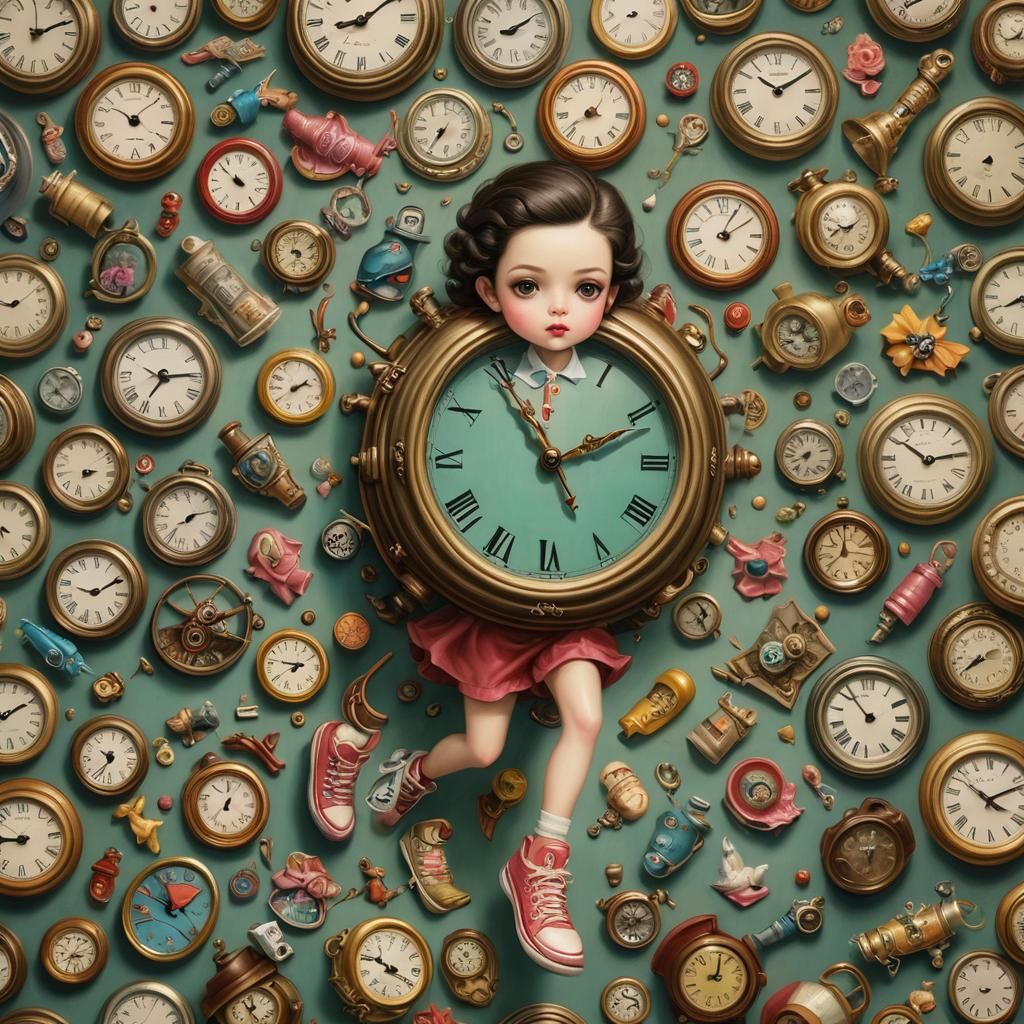 A Running Clock - AI Generated Artwork - NightCafe Creator