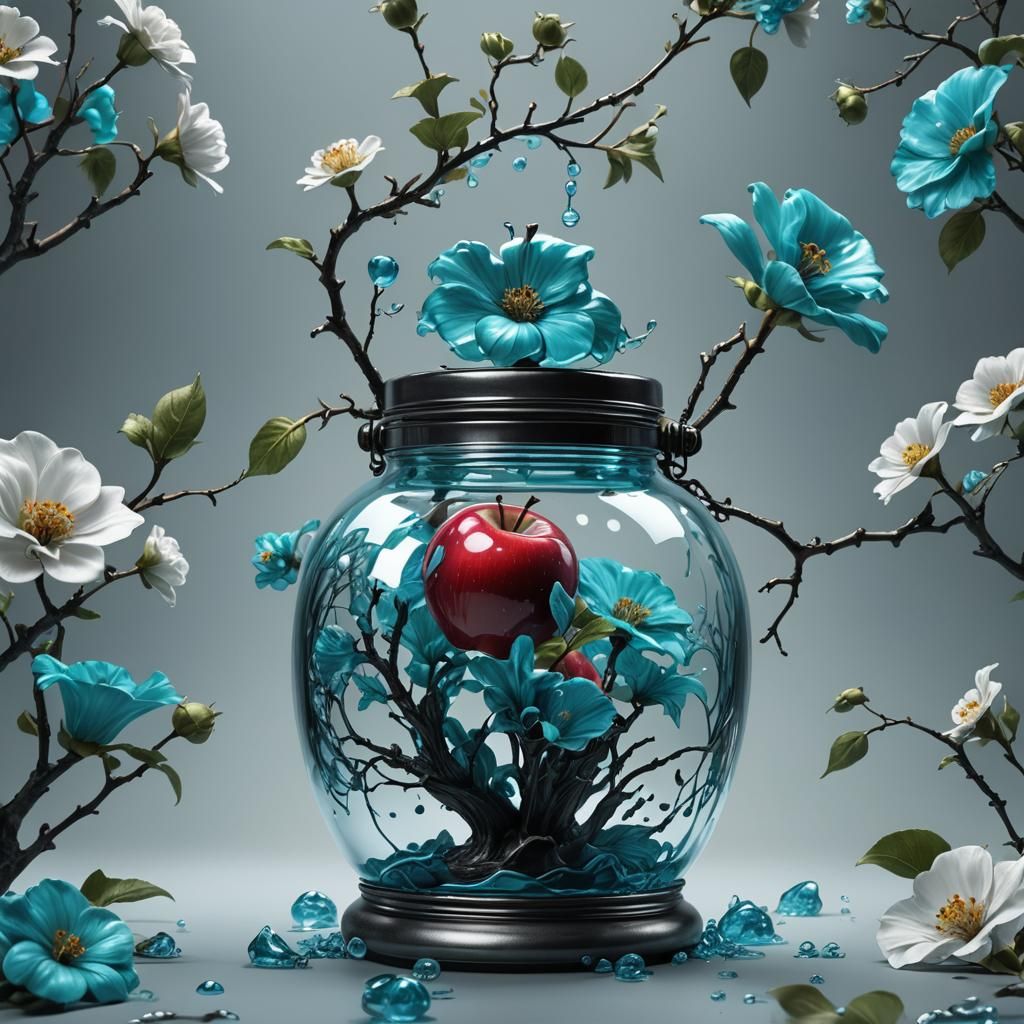 Apple in a Jar - AI Generated Artwork - NightCafe Creator