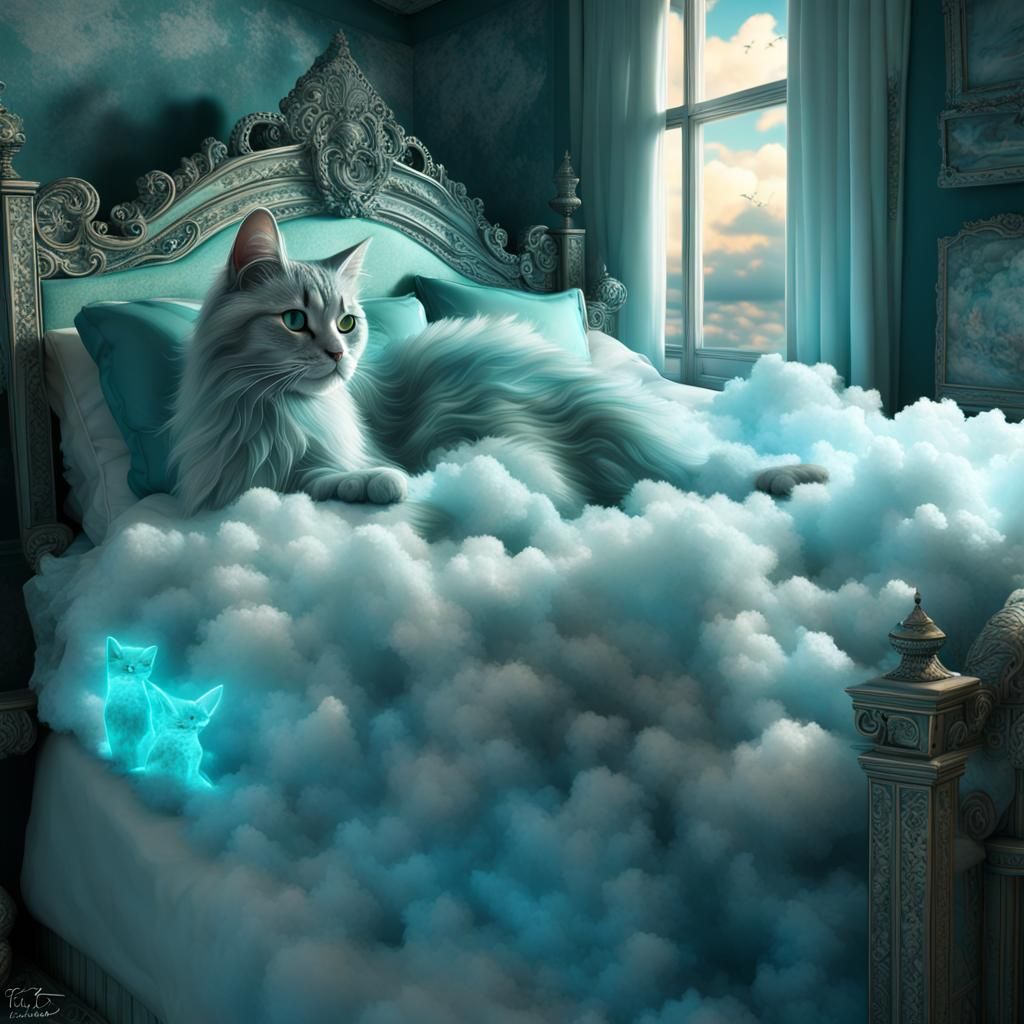 Cats & Clouds - AI Generated Artwork - NightCafe Creator