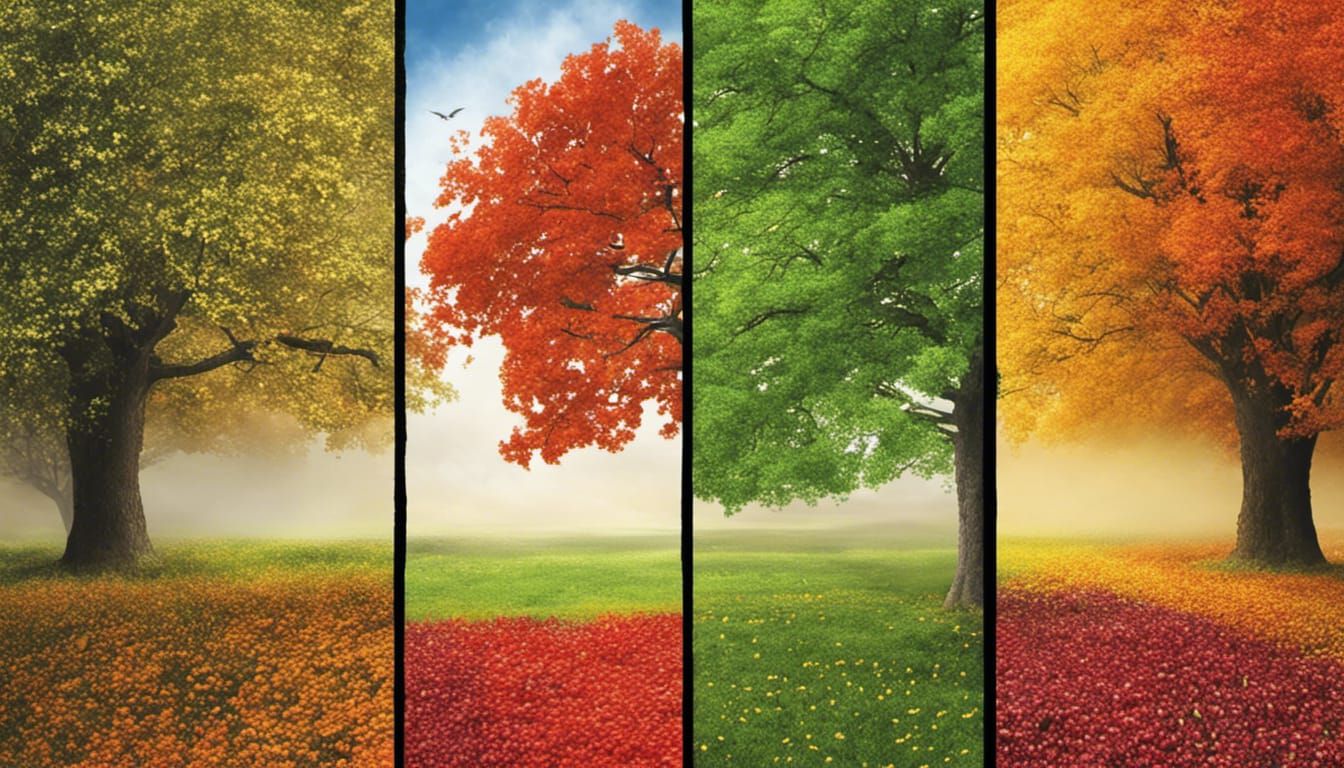 Split Seasons - AI Generated Artwork - NightCafe Creator