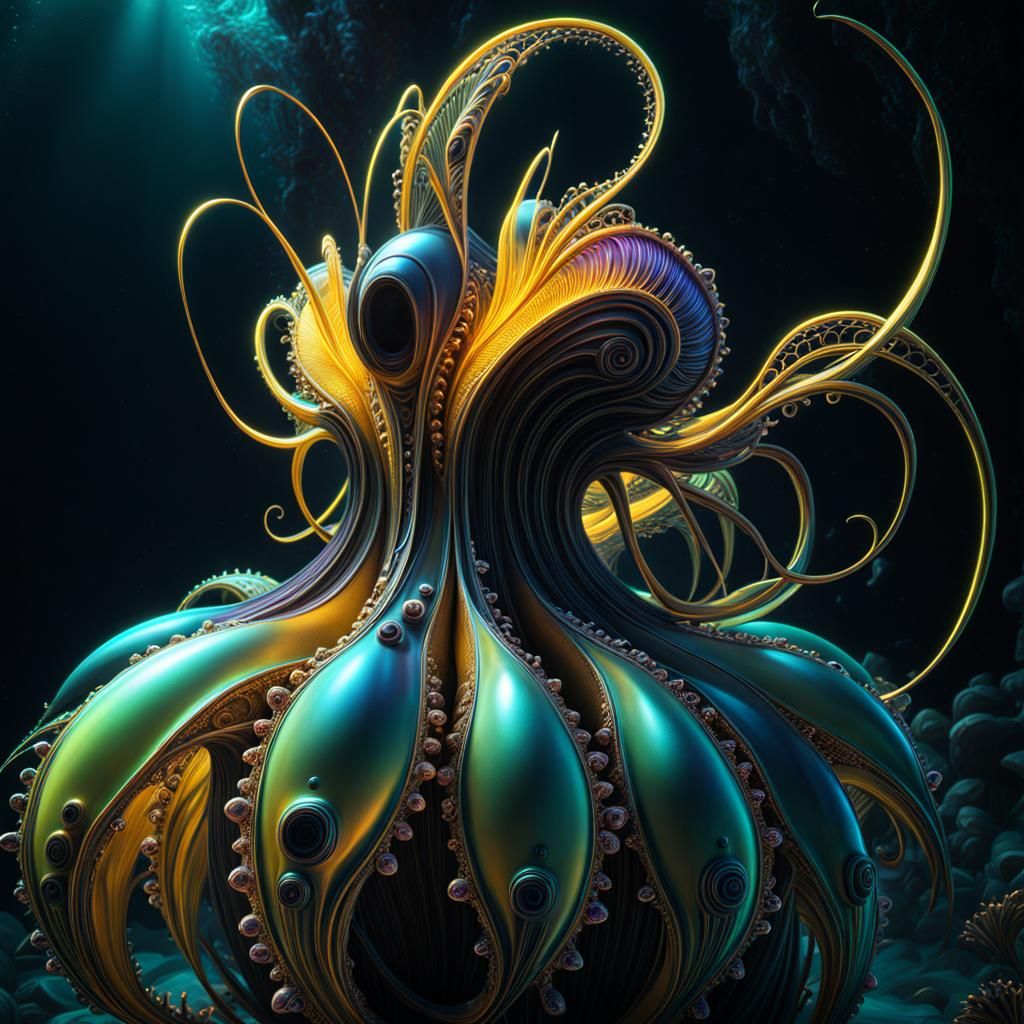Abstract creature - AI Generated Artwork - NightCafe Creator