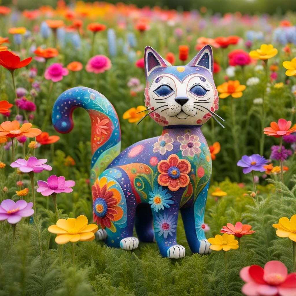 Alebrije Cat - AI Generated Artwork - NightCafe Creator