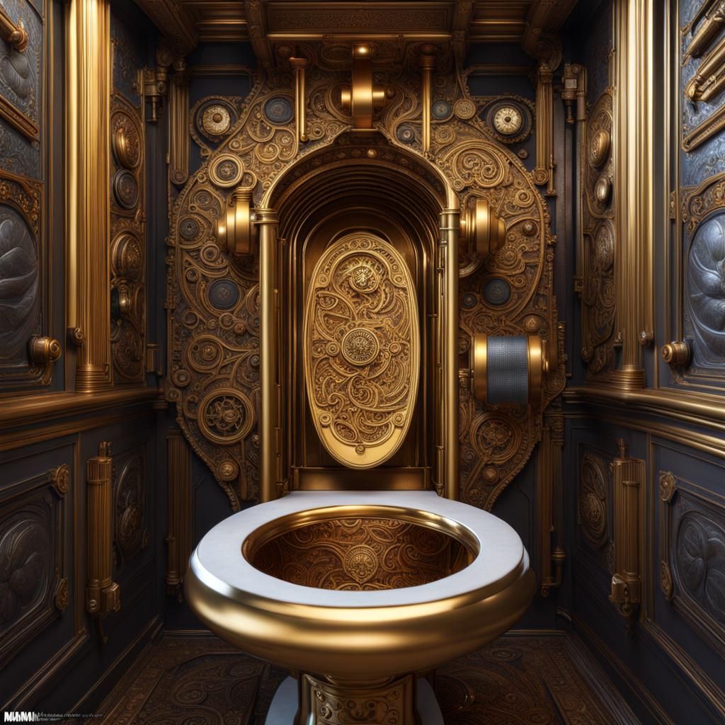 Steampunk toilets - AI Generated Artwork - NightCafe Creator