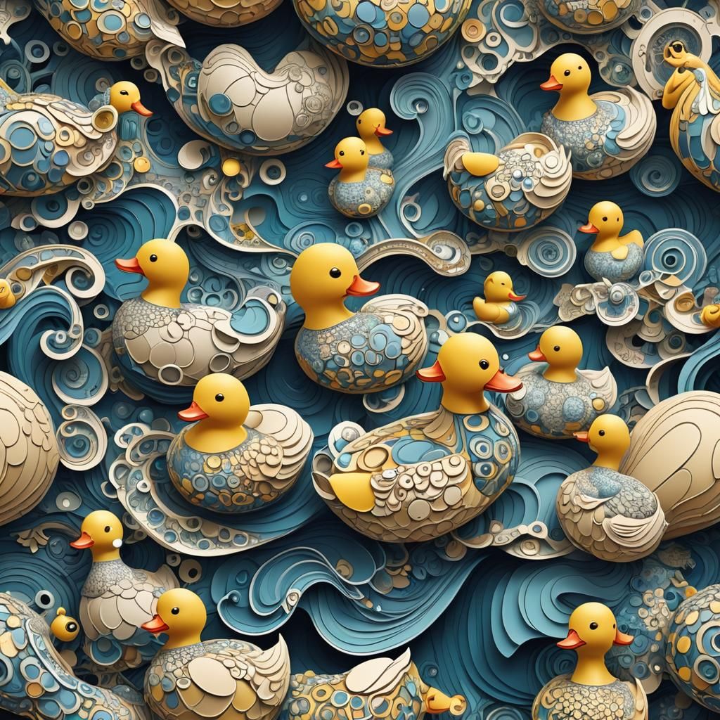 Baroque Ducks. - AI Generated Artwork - NightCafe Creator