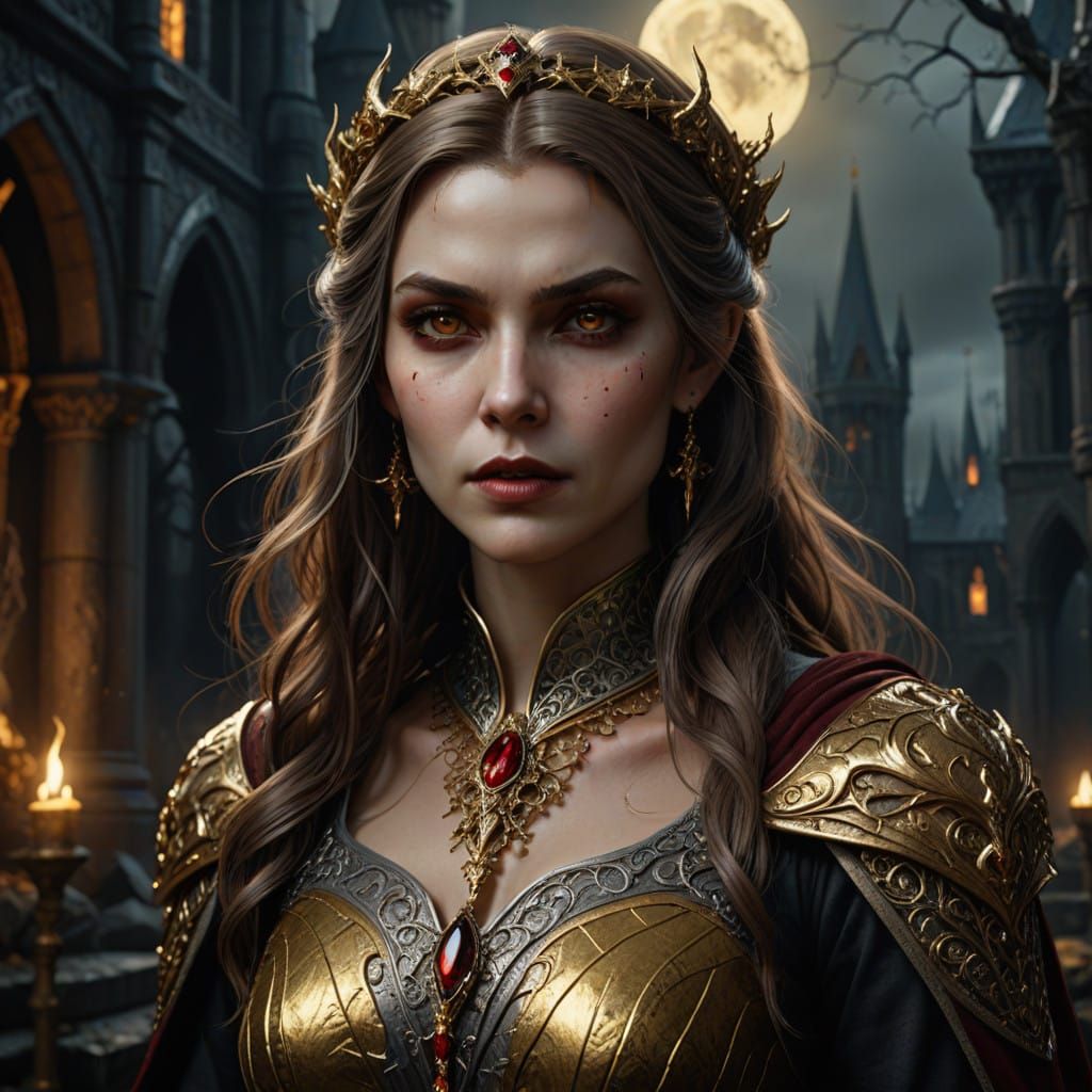 Vampire Goddess in Splendid Regalia - AI Art
