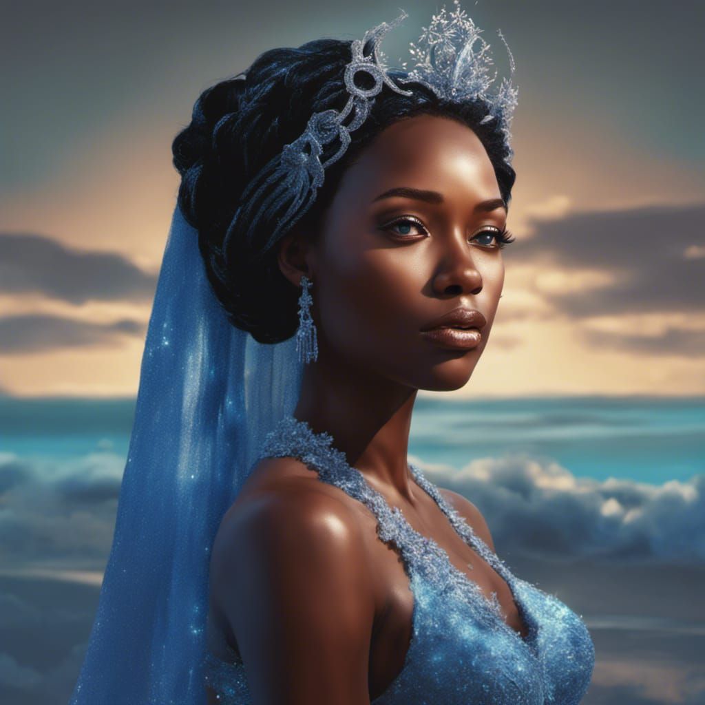 Bride in Blue - AI Generated Artwork - NightCafe Creator