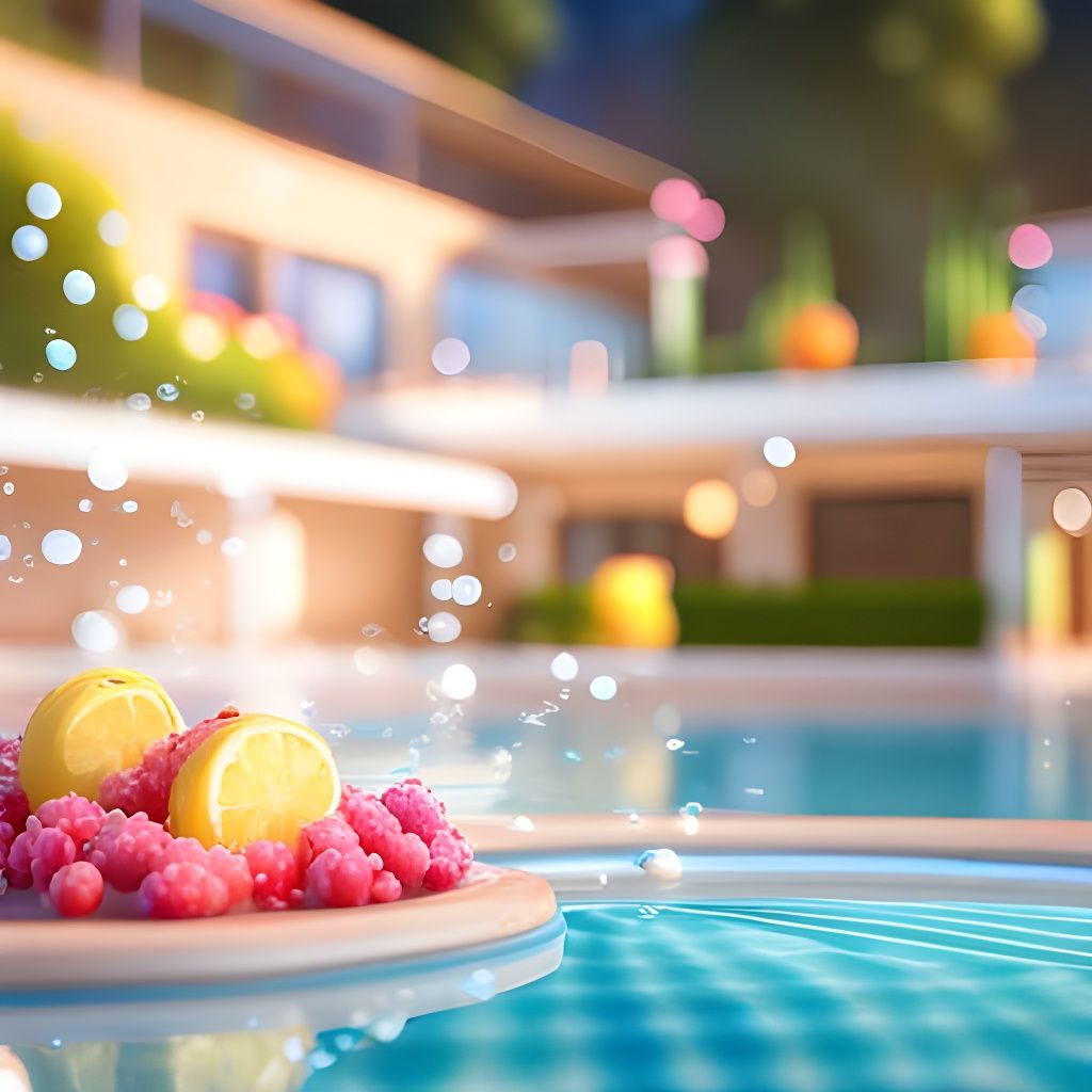 holiday pool - AI Generated Artwork - NightCafe Creator