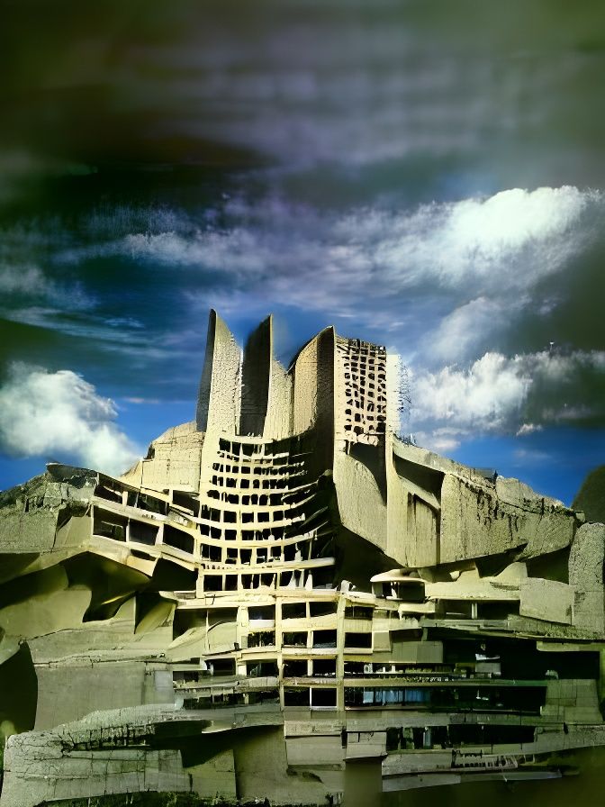 Masterpiece of Brutalist Megastructure Architecture - AI Generated ...