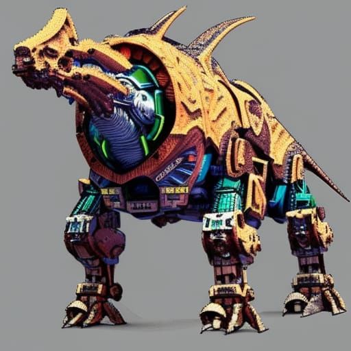 Mechasaurus - AI Generated Artwork - NightCafe Creator
