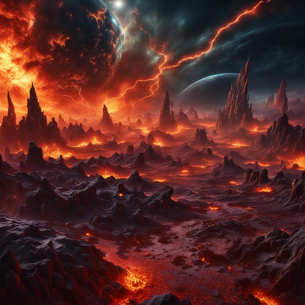 hell storm in space - AI Generated Artwork - NightCafe Creator