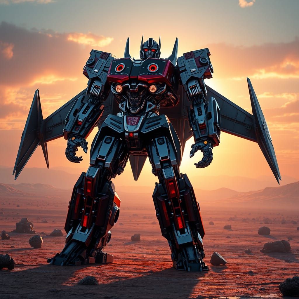 Cyberpunk Tie Fighter Robot - AI Art