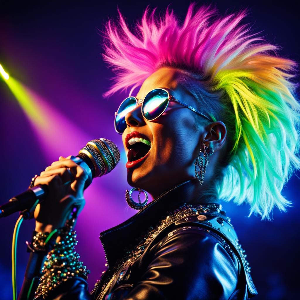 Punk Rock Singer - AI Generated Artwork - NightCafe Creator