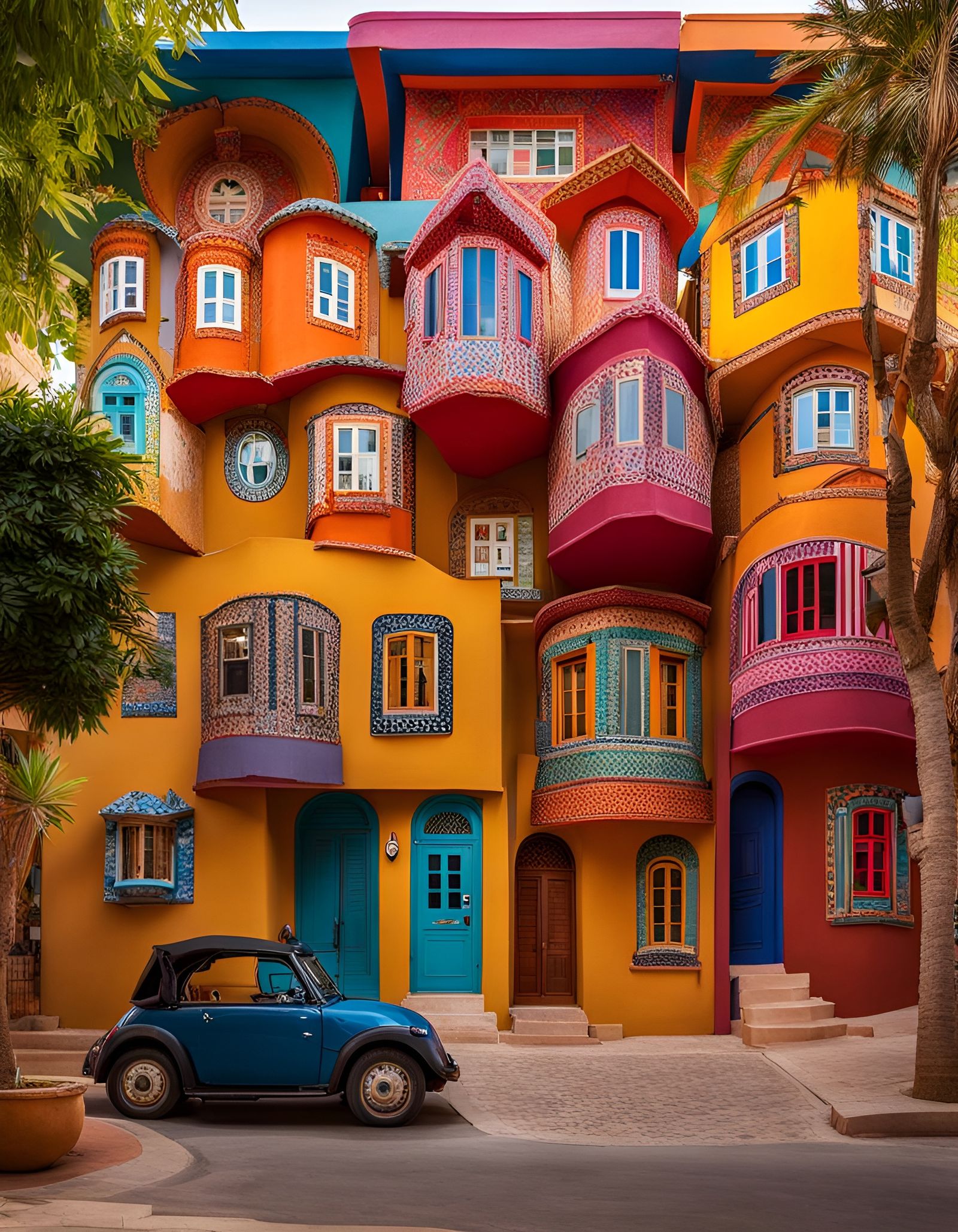 Monsanto Patchwork Houses - AI Generated Artwork - NightCafe Creator