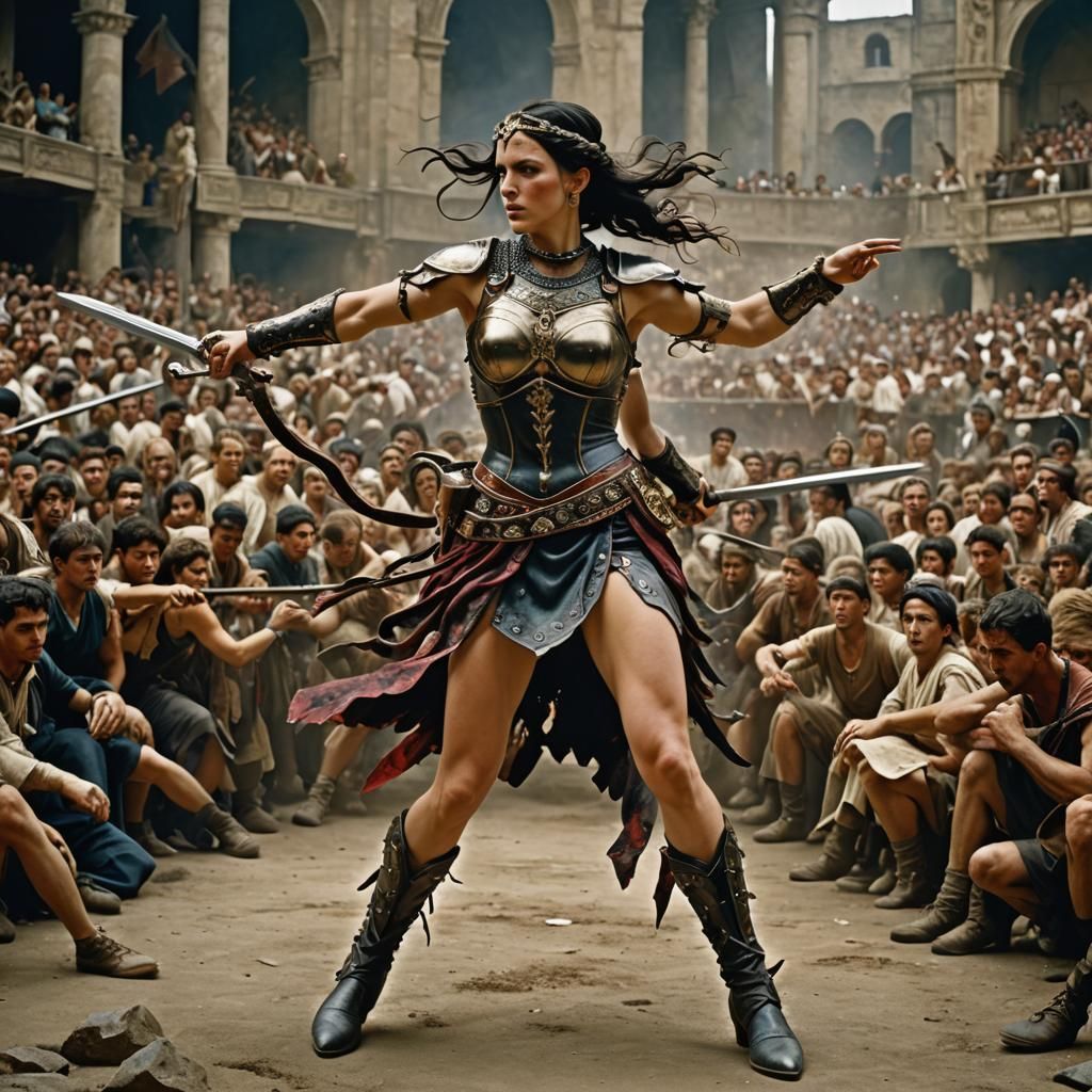 Gladiatrix Series: One - AI Generated Artwork - NightCafe Creator
