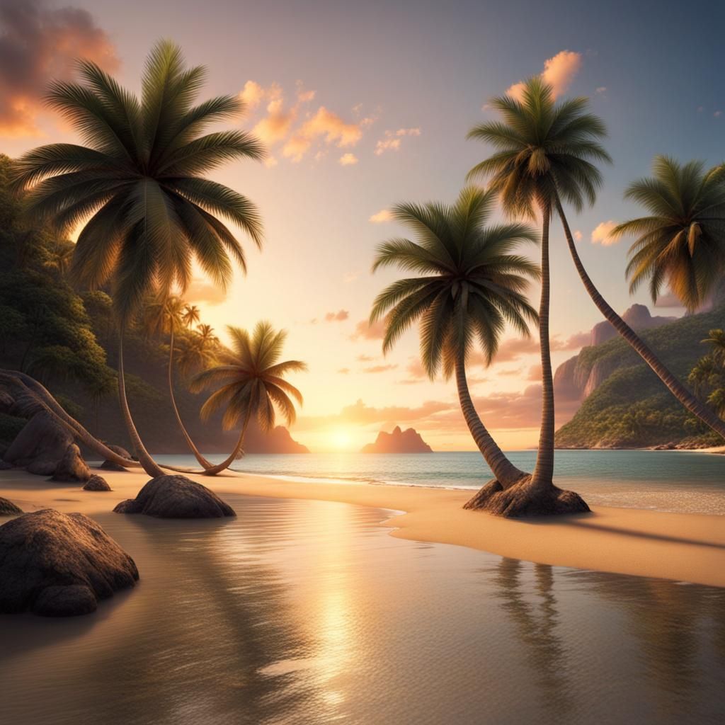 Palm Trees - AI Generated Artwork - NightCafe Creator