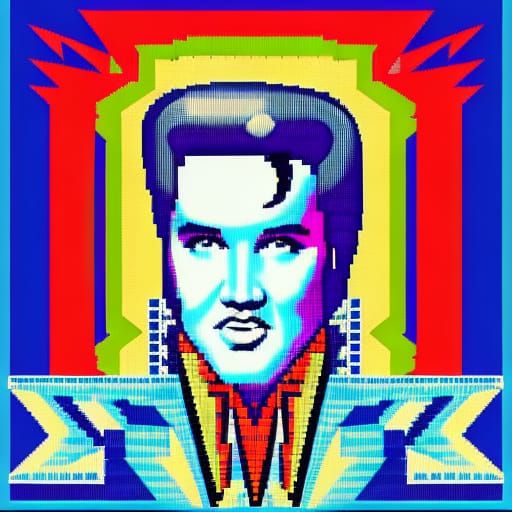 Cheap digital Portraits of Elvis presley - AI Generated Artwork ...