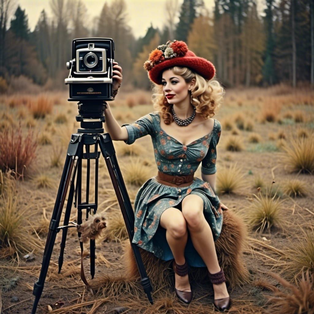 Vintage photo of beautiful woman - AI Generated Artwork - NightCafe Creator