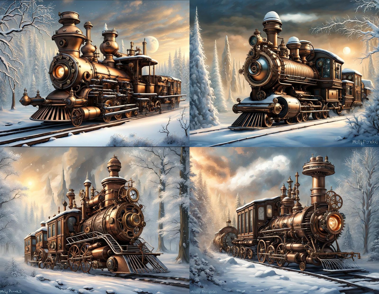Envision a Steampunk Winter Wonderland, where Victorian-era technology ...