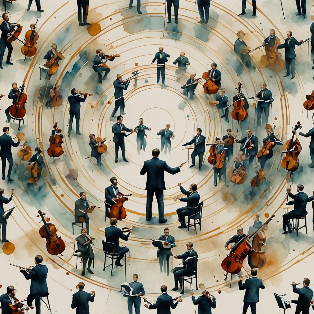 The rotating orchestra - AI Generated Artwork - NightCafe Creator