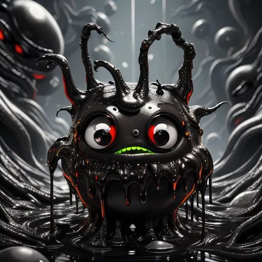 a close up of a very strange looking creature, digital art, by Beeple ...