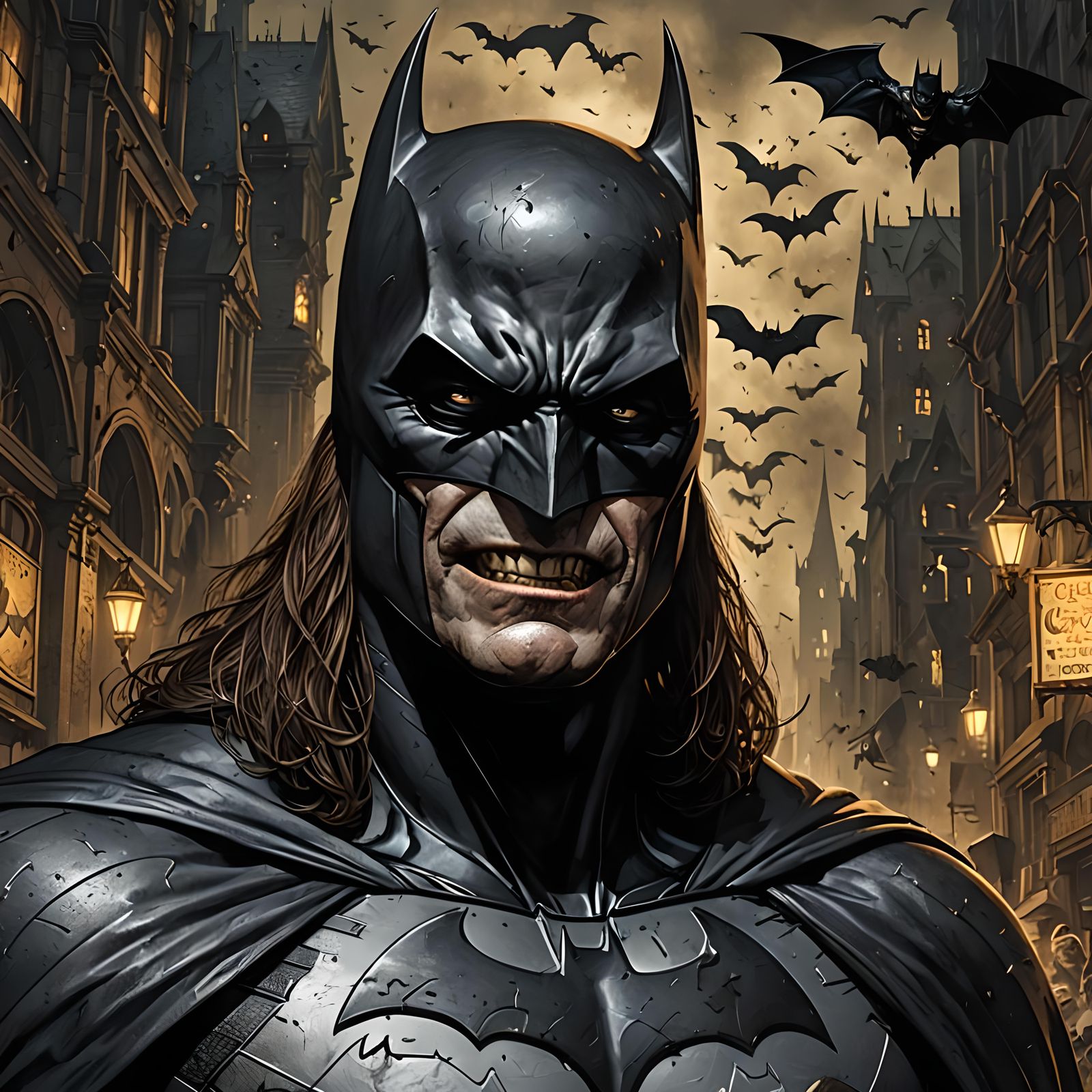 Ozzy Osbourne as Batman - AI Generated Artwork - NightCafe Creator