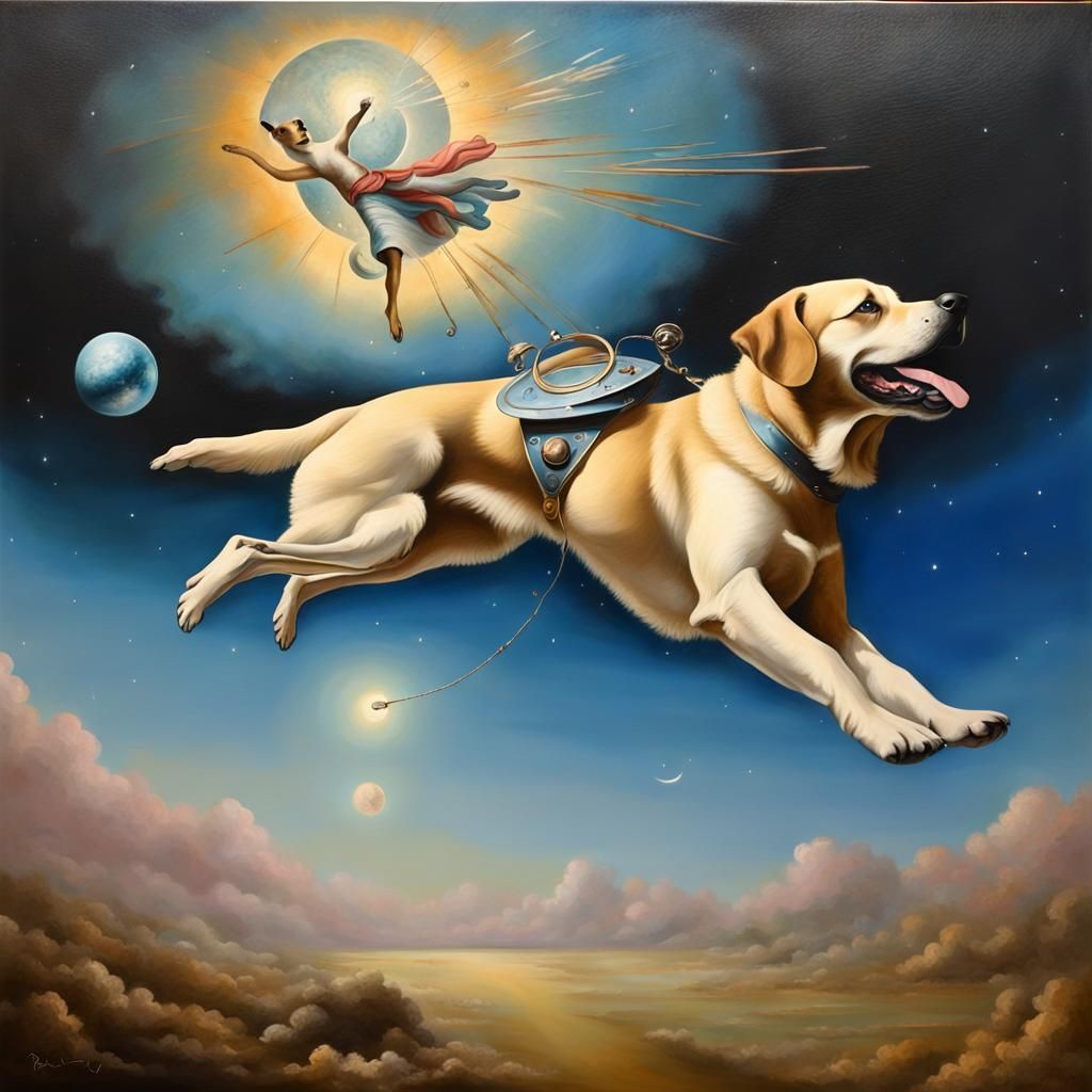 Surreal dog painting - AI Generated Artwork - NightCafe Creator
