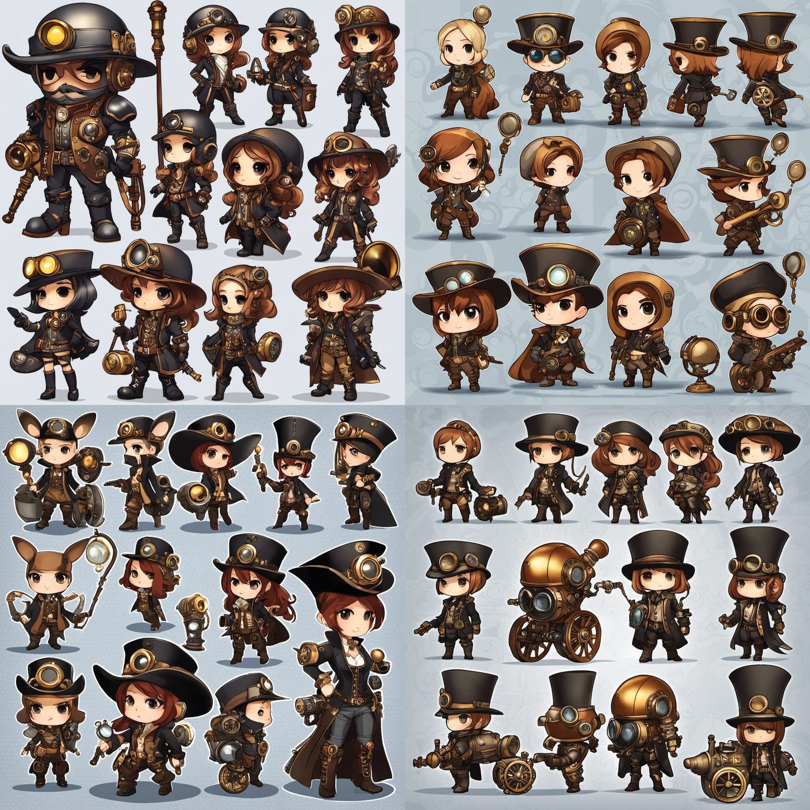 Chibi Steampunk - AI Generated Artwork - NightCafe Creator