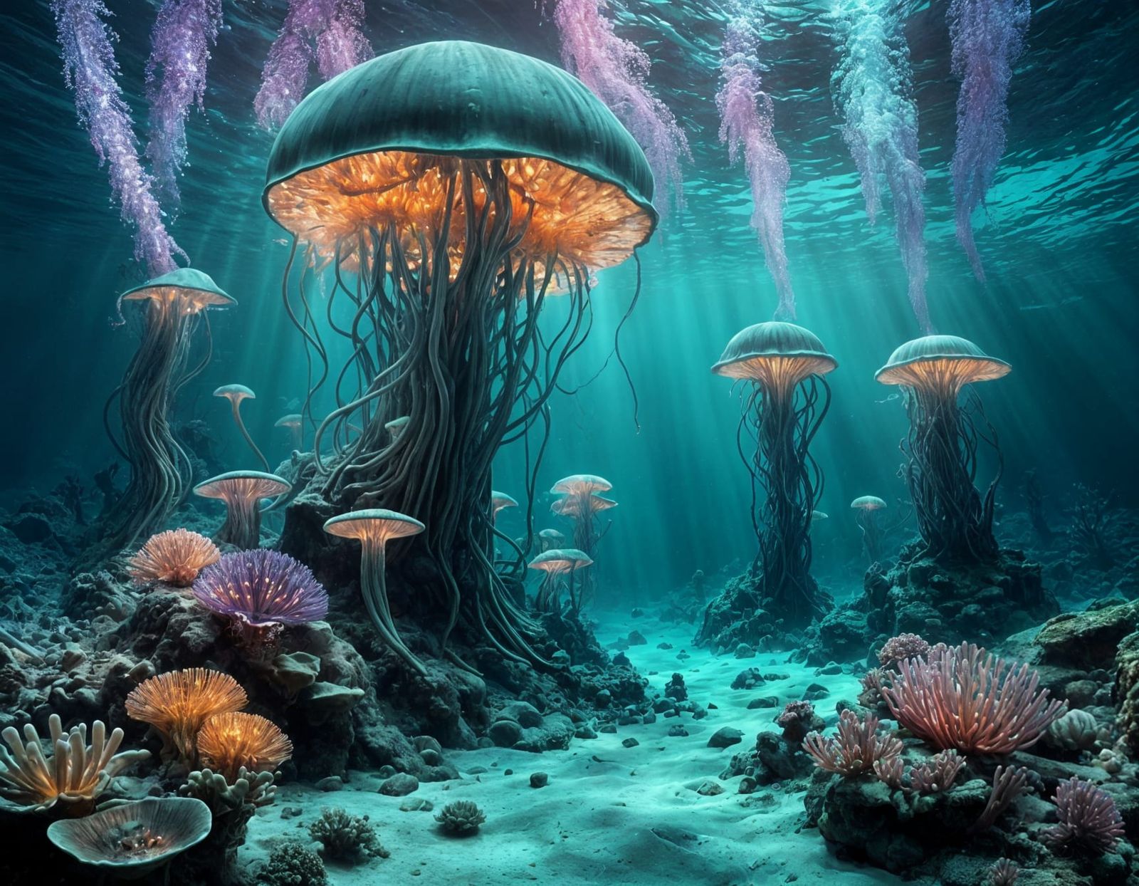 The Bioluminescent Depths of the Abyssal Leviathan Deep