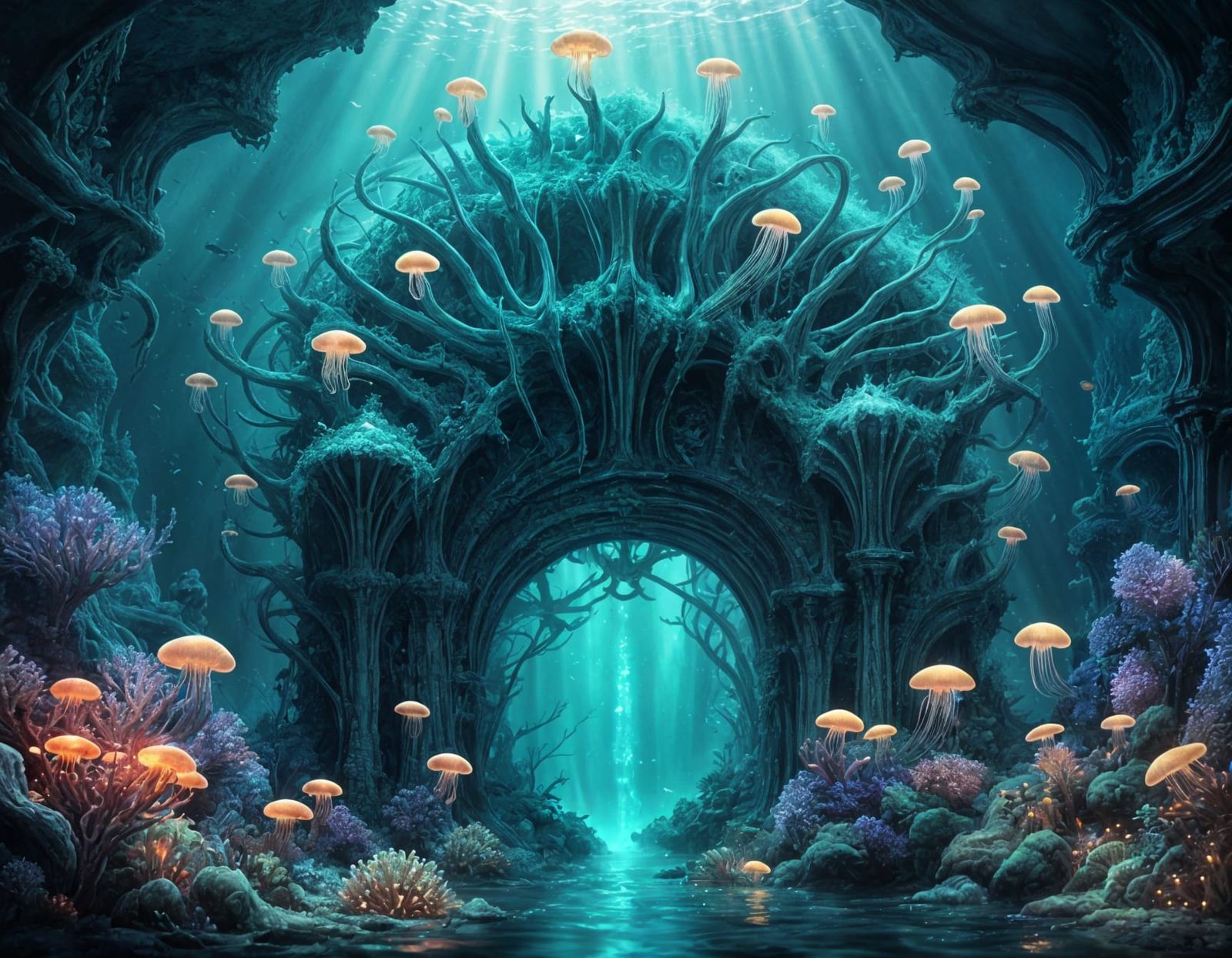 The Bioluminescent Depths of the Abyssal Leviathan Deep