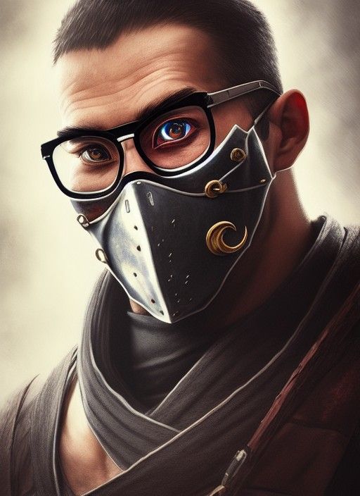 Nerd ninja - AI Generated Artwork - NightCafe Creator