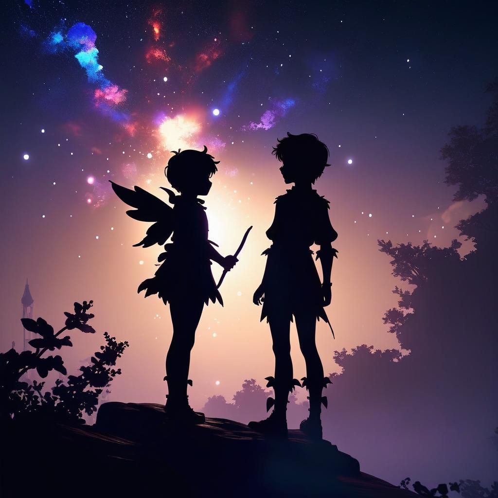 Peter Pan & Tinkerbell - AI Generated Artwork - NightCafe Creator