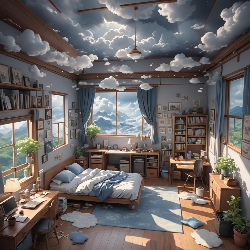 Cloudy Room - AI Generated Artwork - NightCafe Creator