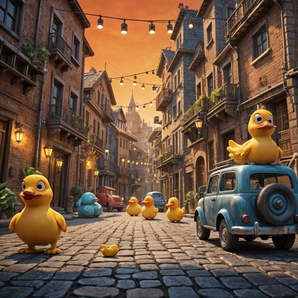 Rubber ducky bandits Pixar, Disney, concept art, 3d digital art, Maya ...
