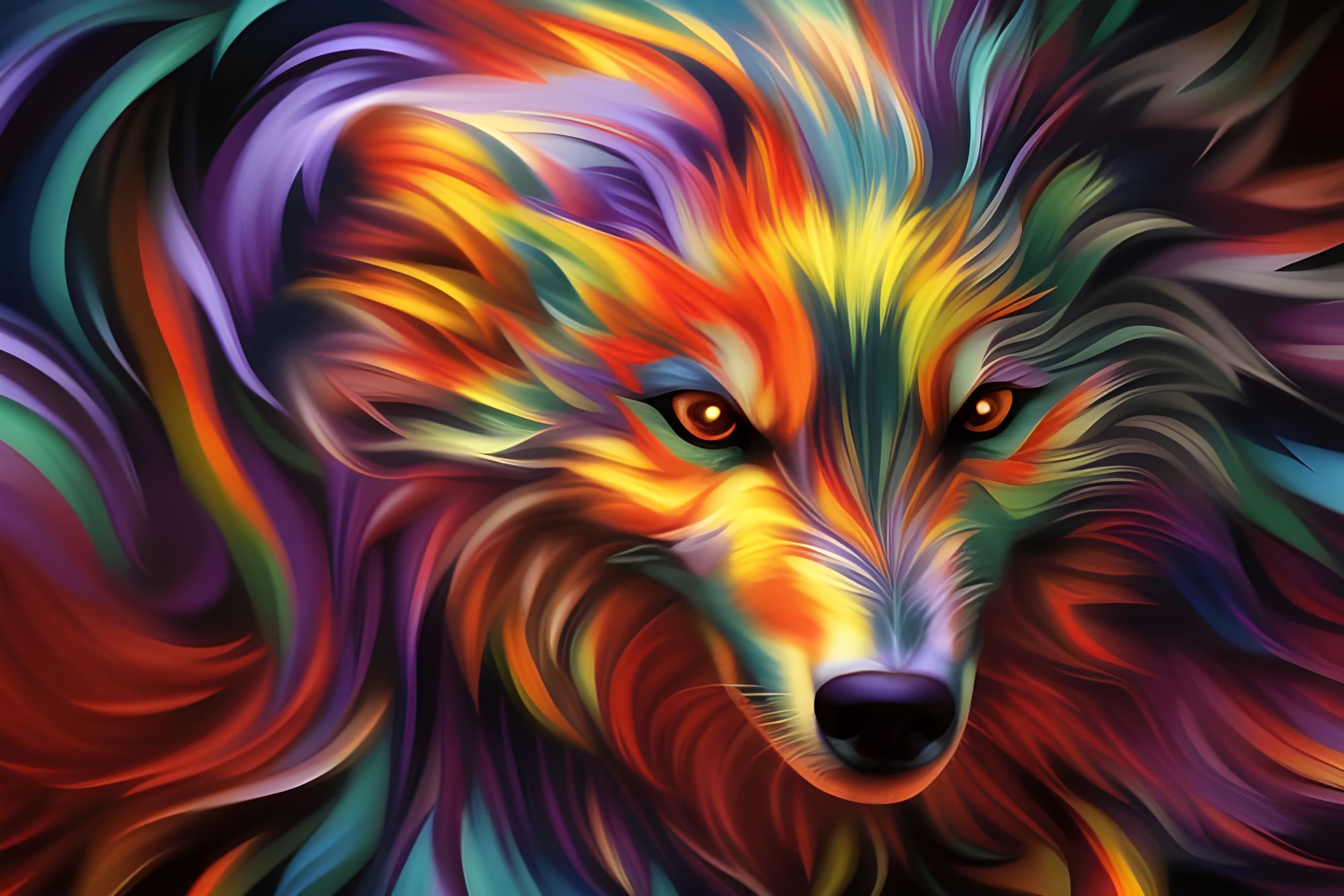 Fractal Wolf : r/nightcafe