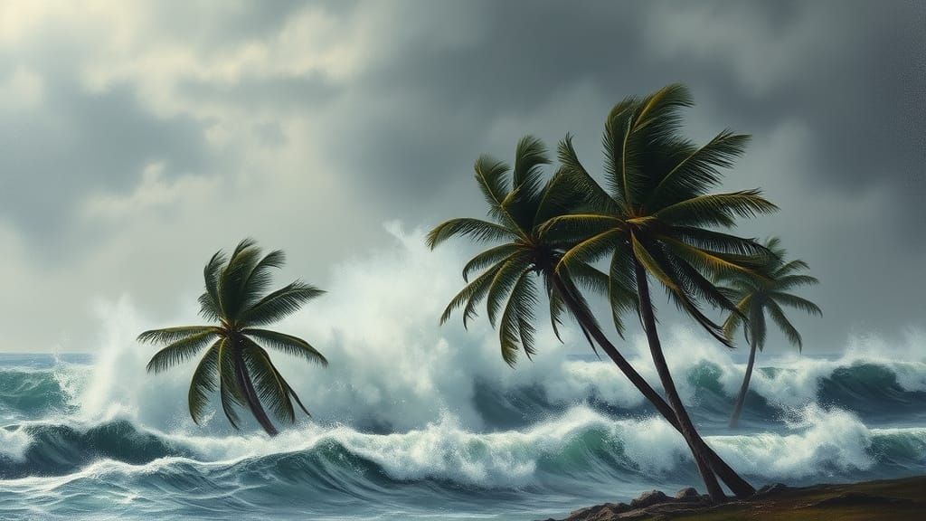 A breathtaking hyper realistic oil painting set capturing the essence ...