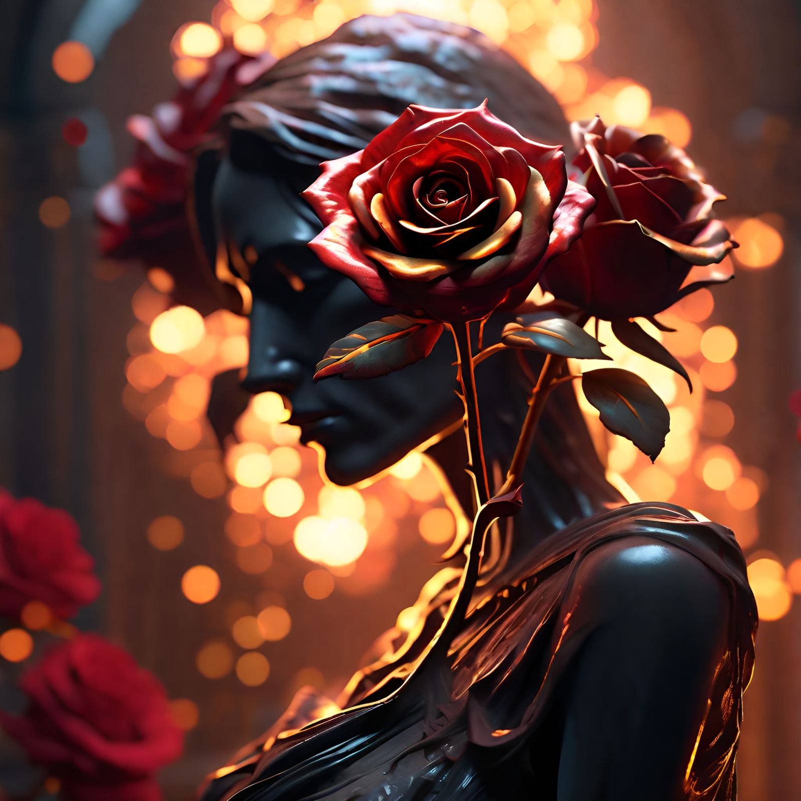 Death Rose - AI Generated Artwork - NightCafe Creator