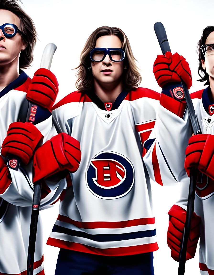 The Hanson Brothers, Slap Shot, hockey movie, horn rimmed glasses ...