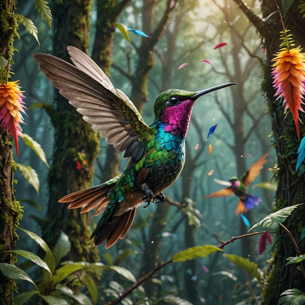 Hummingbird - AI Generated Artwork - NightCafe Creator