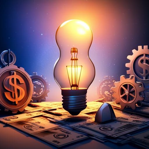 A background image featuring a mix of financial elements (like dollar ...