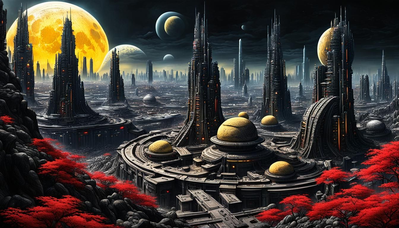 Alien Mega City - AI Generated Artwork - NightCafe Creator