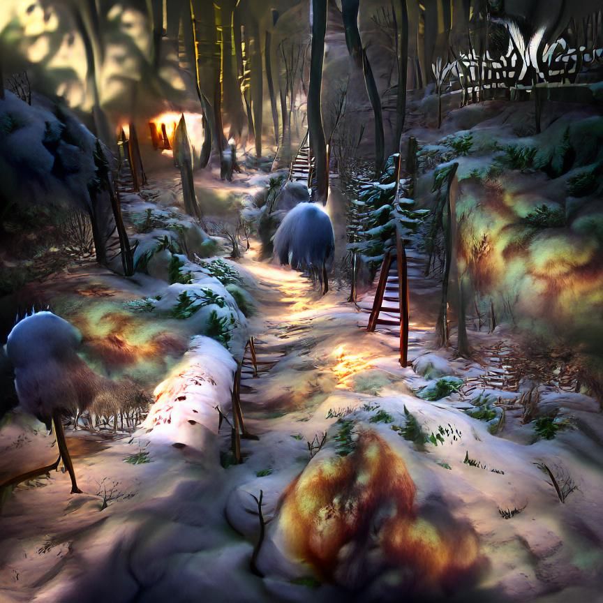 winter forest 3 - AI Generated Artwork - NightCafe Creator
