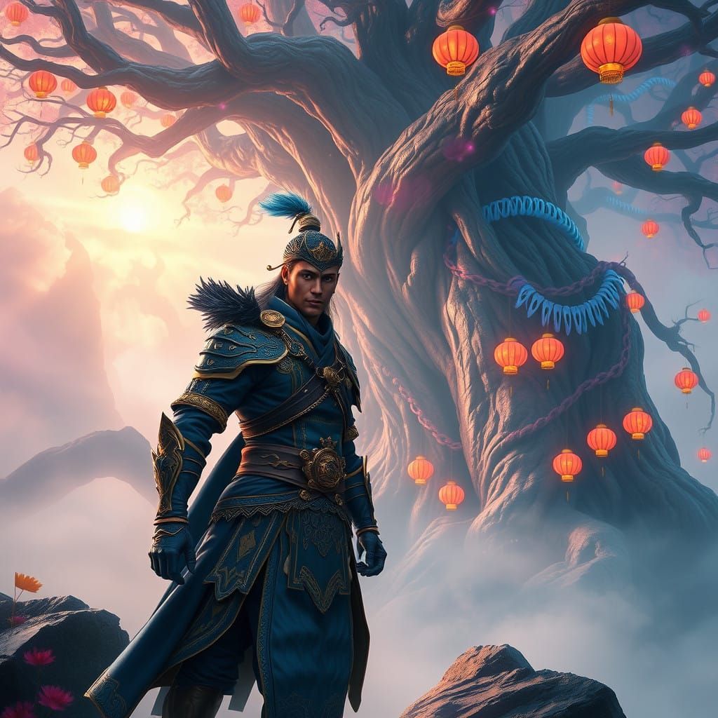 Ethereal Guardian of the Mystical Realm - AI Art