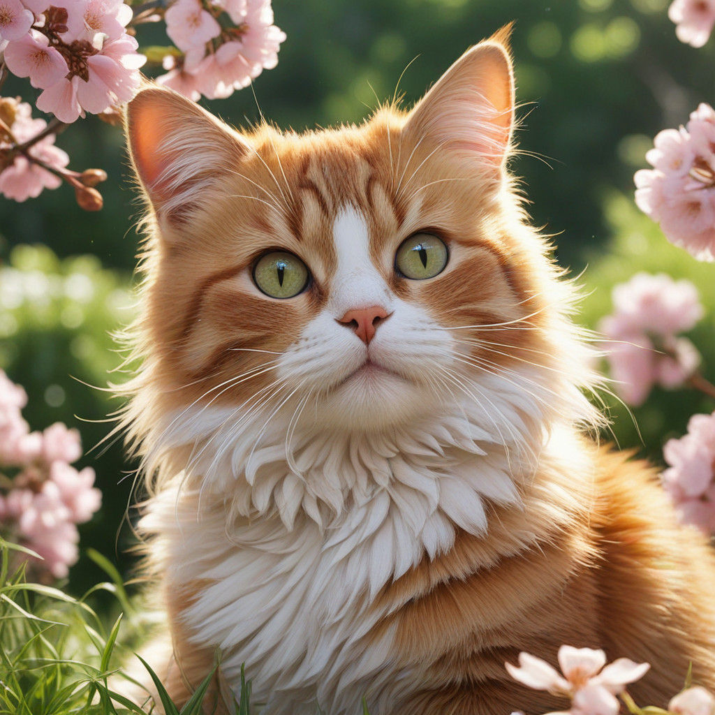 Exquisite Anime Cat Goddess in Beautiful Pastel Co... - AI Art