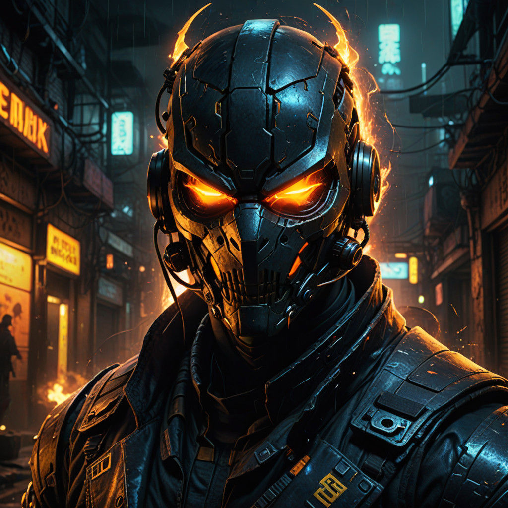 Mortal Kombat Scorpion - Cyberpunk Scorpion in Mortal Kombat