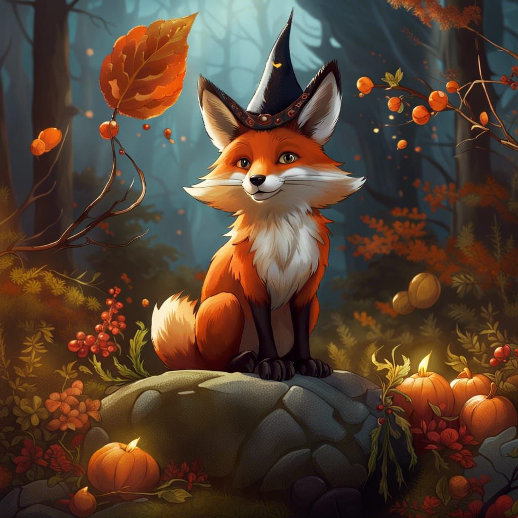 Fox Witchcraft - AI Generated Artwork - NightCafe Creator