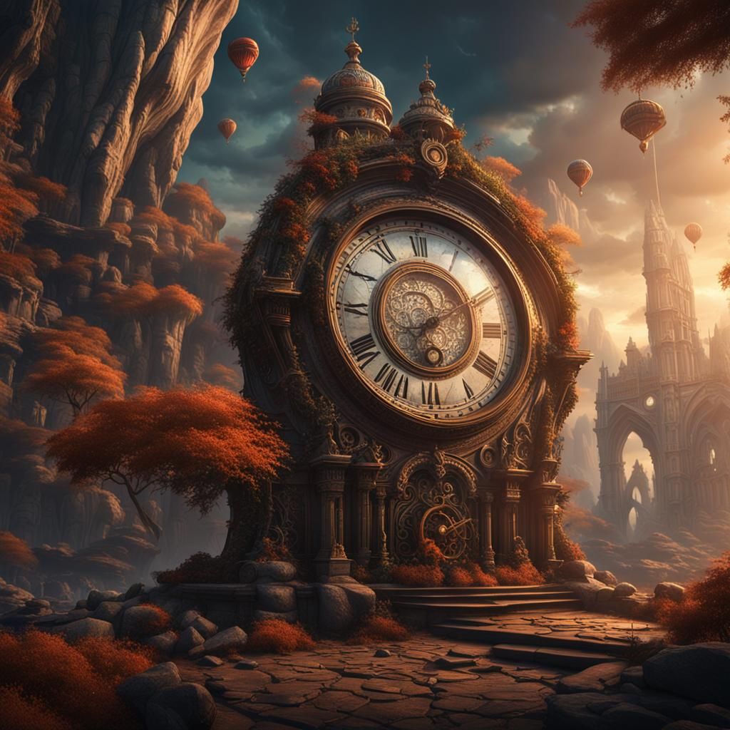 Time is Ticking along even if we stand in place - AI Generated Artwork ...